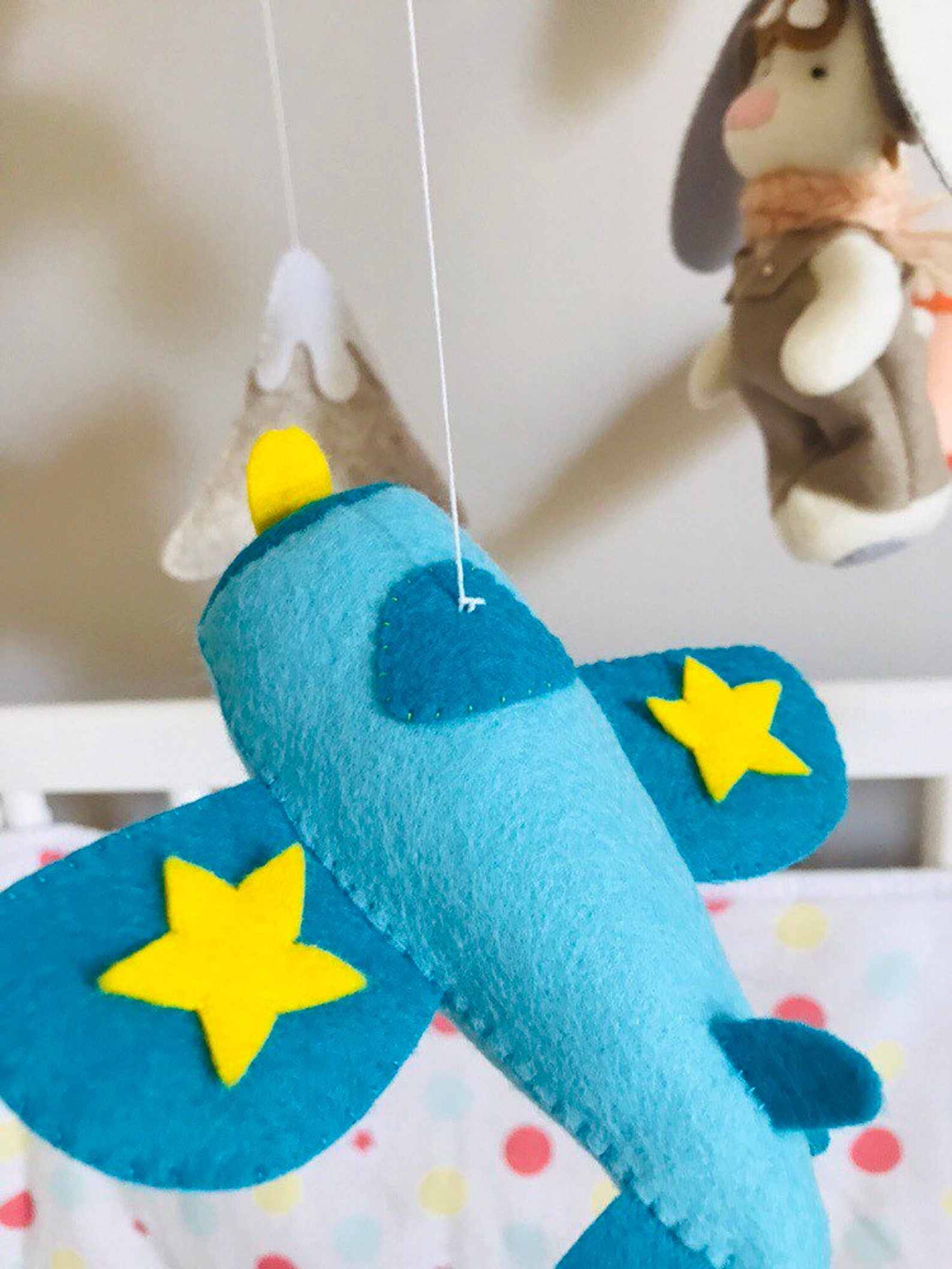 Airplane Baby Mobile, Baby Mobile for Nursery, Crib Mobile, Mountains ...