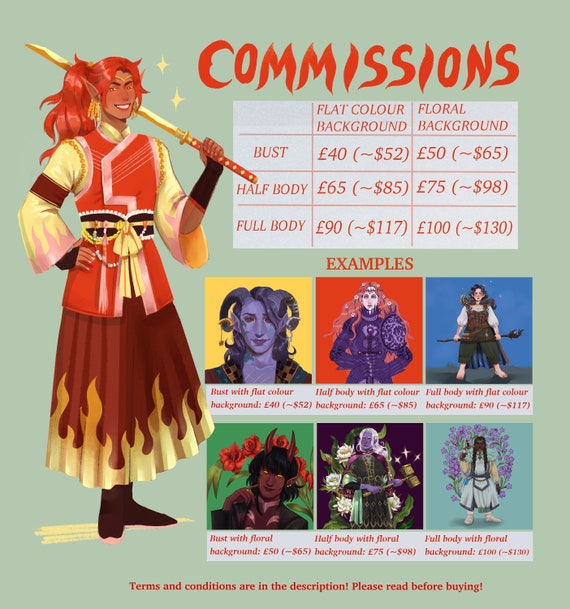 Digital Dnd/oc Character Illustration - Etsy