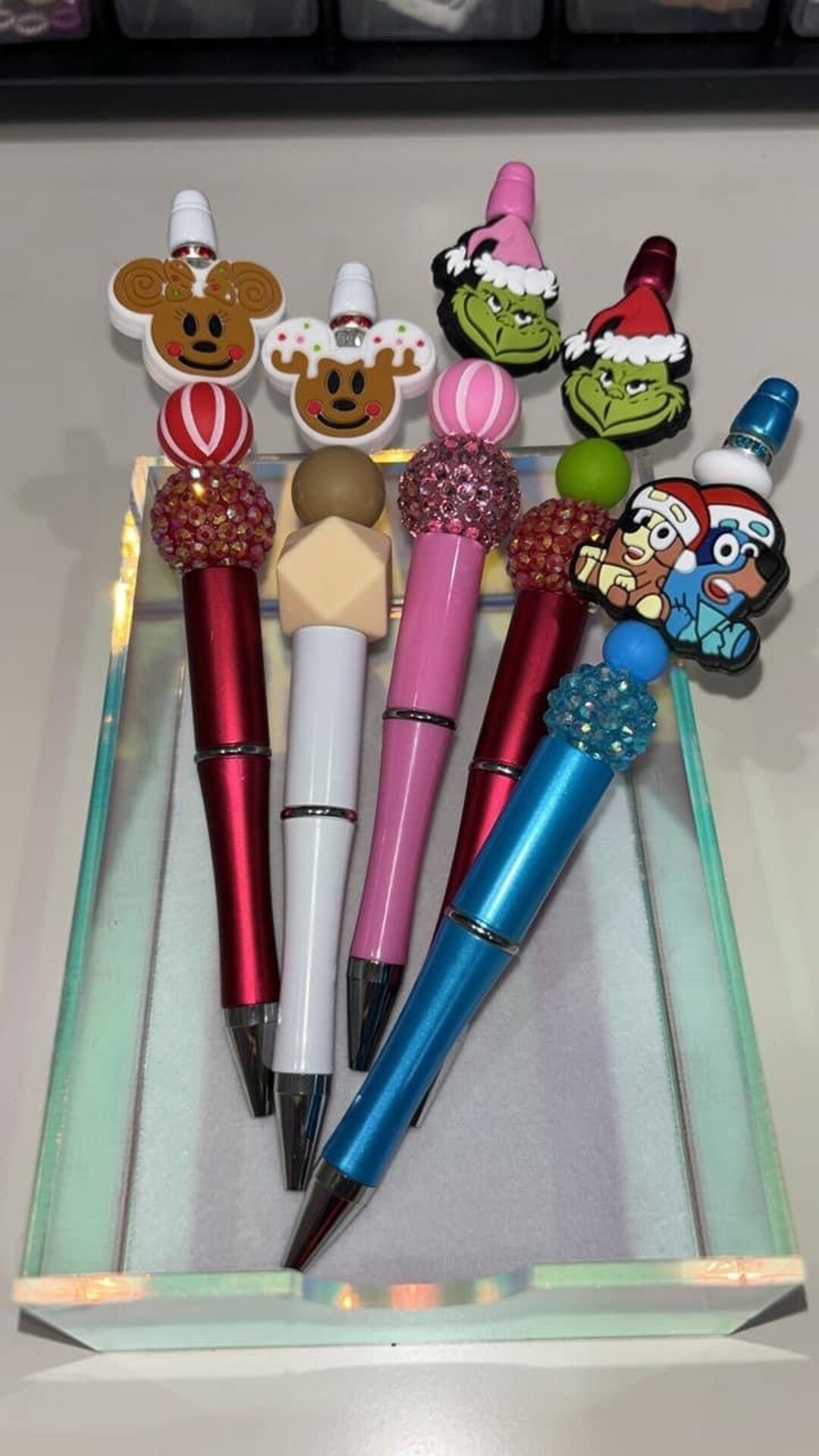 Christmas Pens Grinch/bluey/ Gingerbread - Etsy