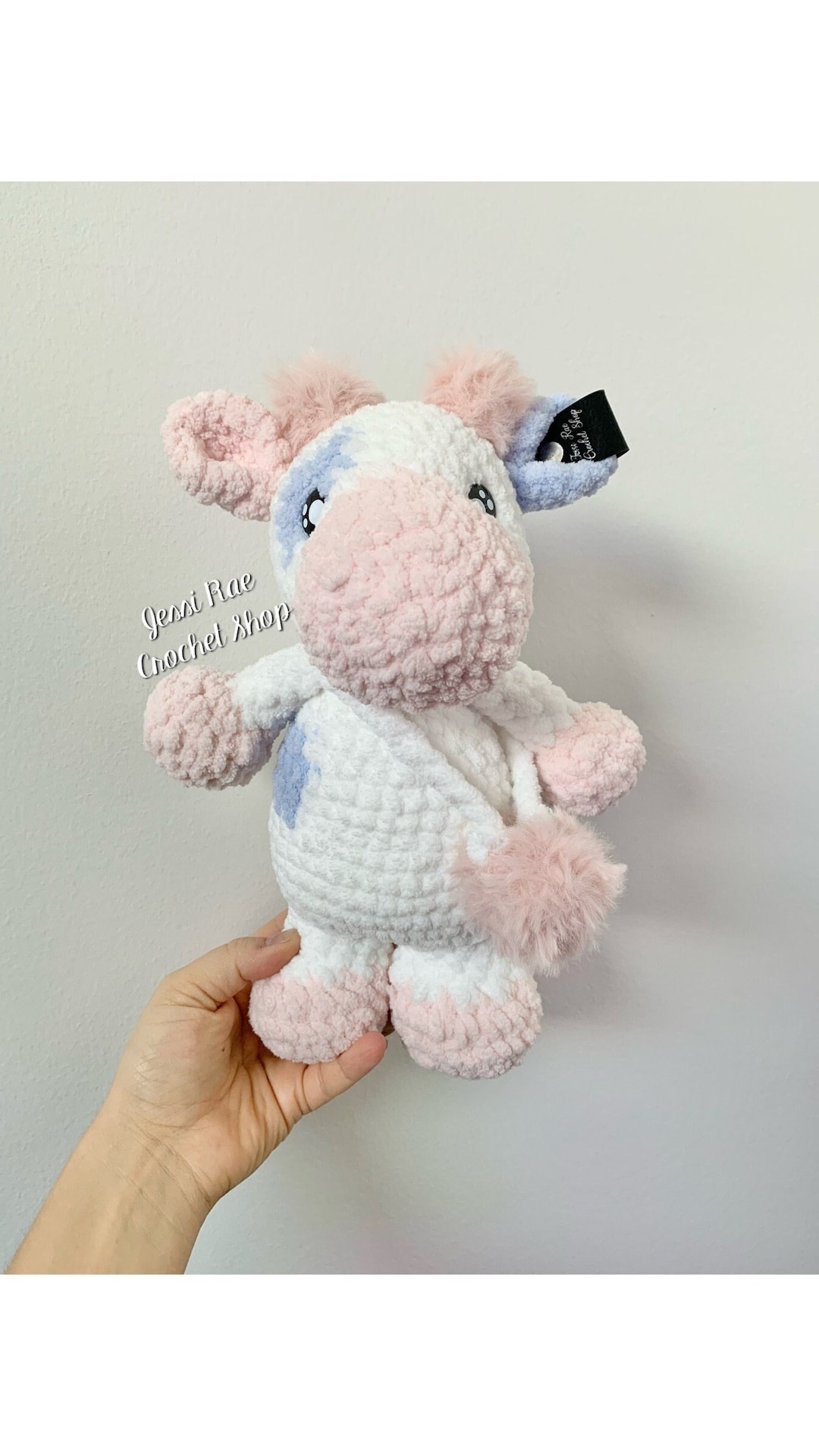 Cow Plushie Cow Amigurumi Cows Cotton Candy Stuffed - Etsy