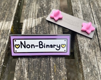 Non Binary Enby LGBTQIA Enamel Pin - Etsy