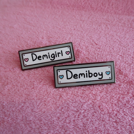 Demiboy Demigirl Kawaii Enamel Pin - Etsy UK