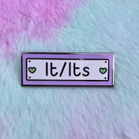 Pronoun Moth Acrylic Pin - Etsy