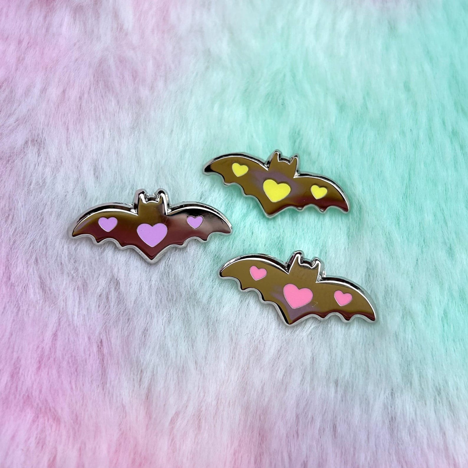 Bat Filler Pins // Kawaii Pastel Goth Enamel - Etsy