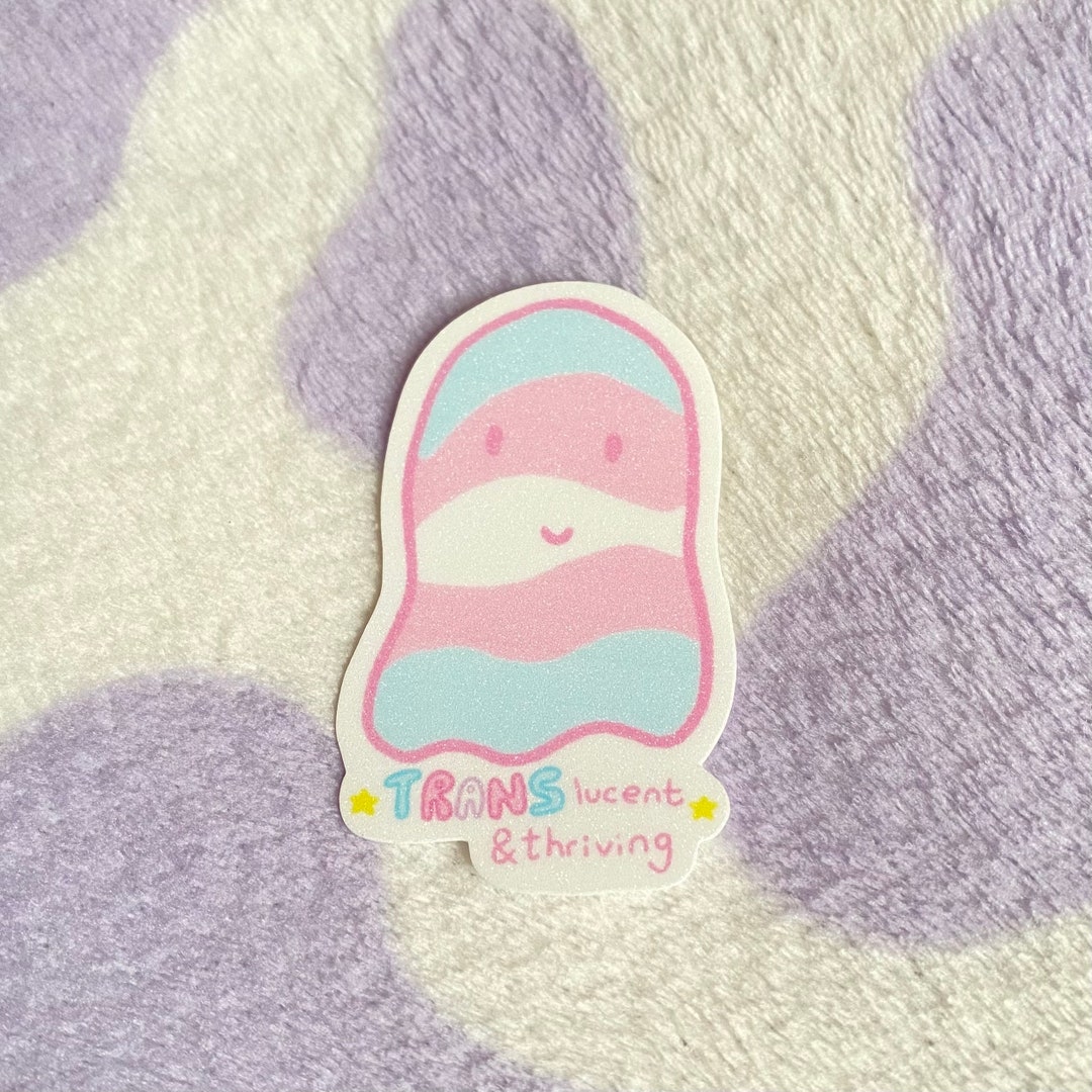 Translucent & Thriving Trans Ghost Sticker // LGBTQ Halloween - Etsy