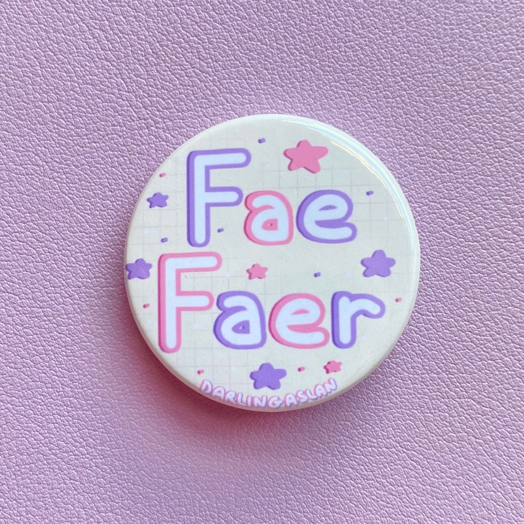 Fae/faer Neopronouns Pronouns Badge Button Pins 38mm - Etsy