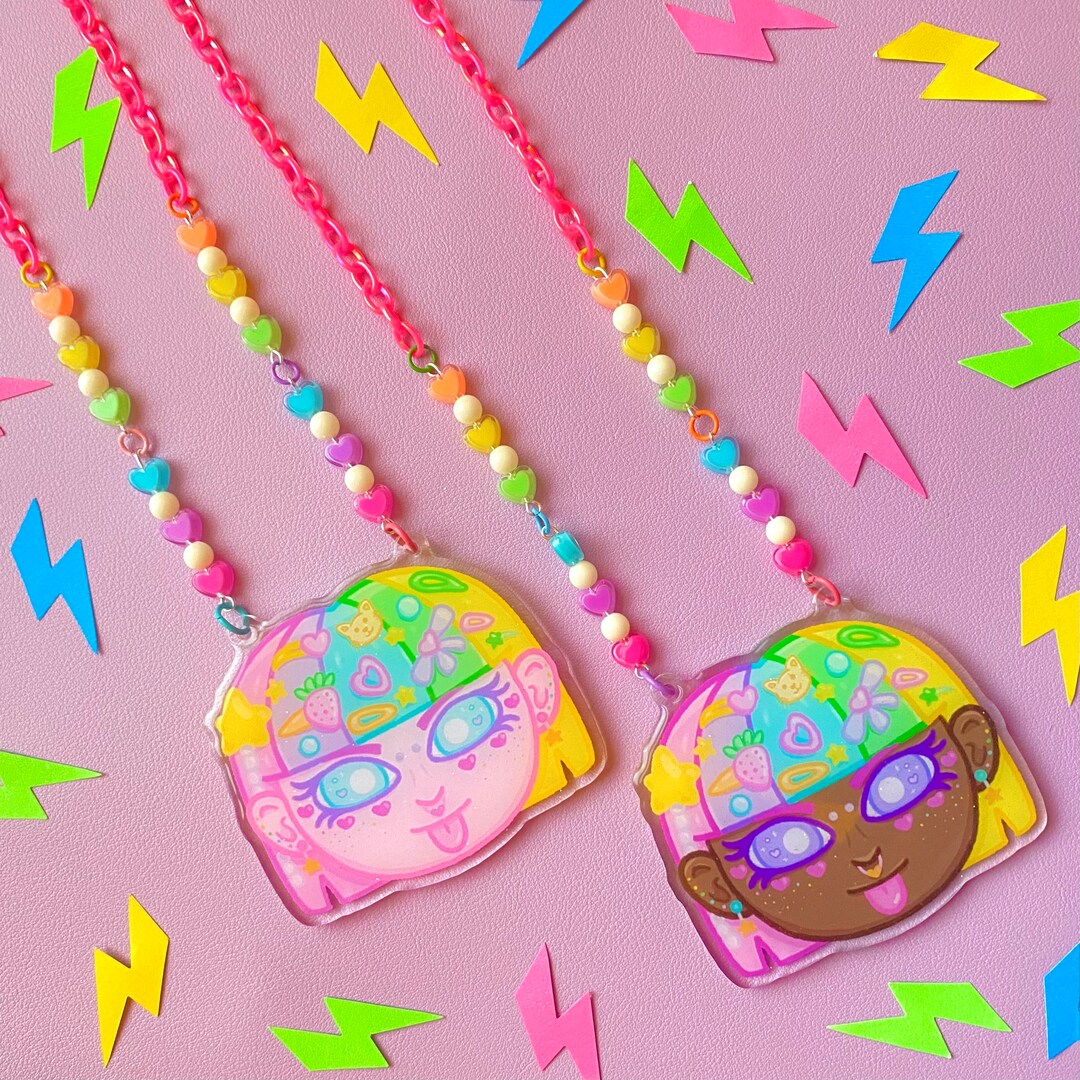 Bubble and Cora Kawaii Necklace // Kidcore Fairy Kei Decora - Etsy