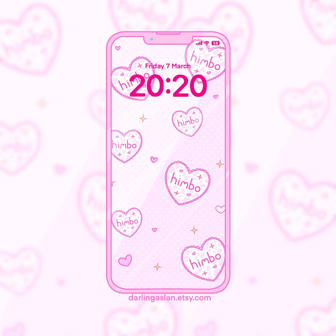 Himbo Pastel Pink Phone Lock Screen Wallpaper Background - Etsy