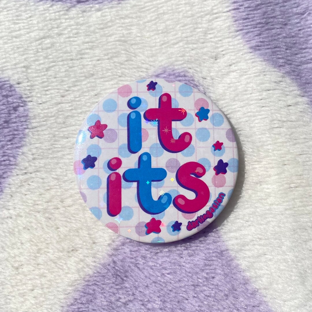 It/its Pronouns Badge Button Pins 50mm - Etsy