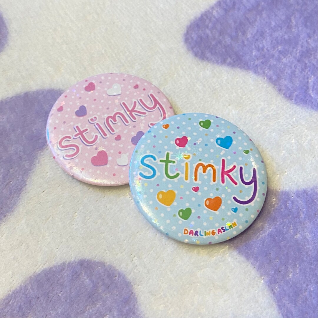 Stimky Badge // Kidcore Button Pins 50mm - Etsy