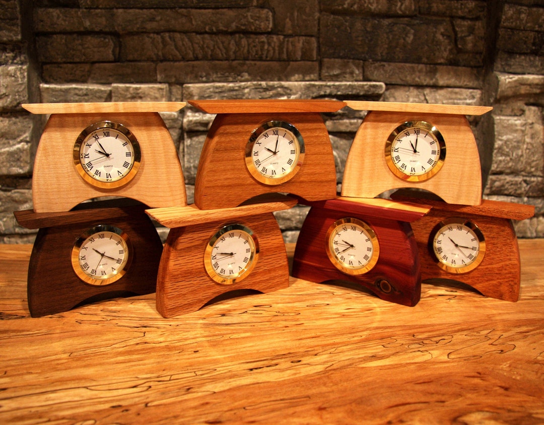 Miniature Wood Mantel Desktop Craftsman/mission Tiny Clock - Style #1 ...