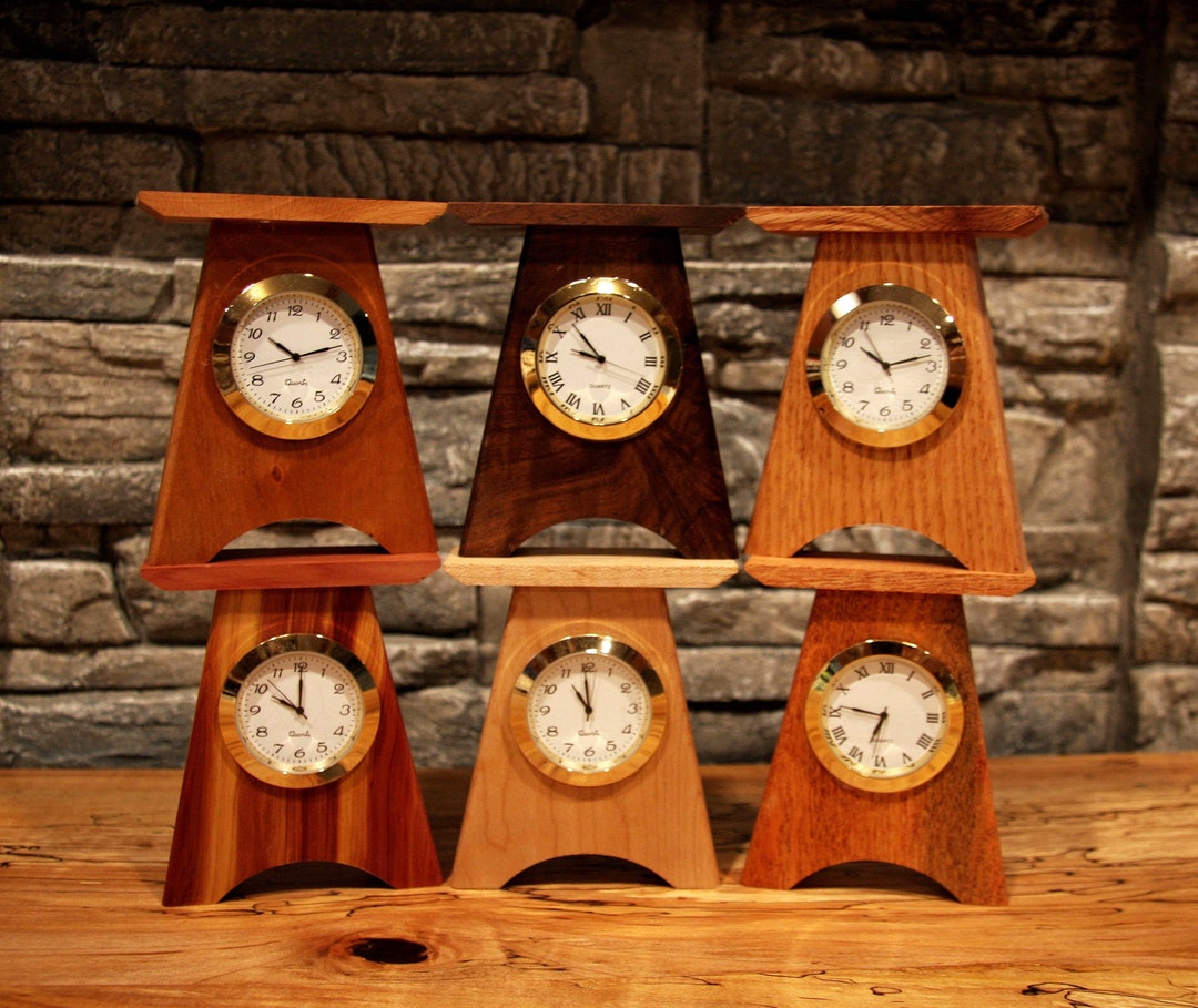Miniature Wood Mantel Desktop Craftsman/mission Tiny Clock - Etsy