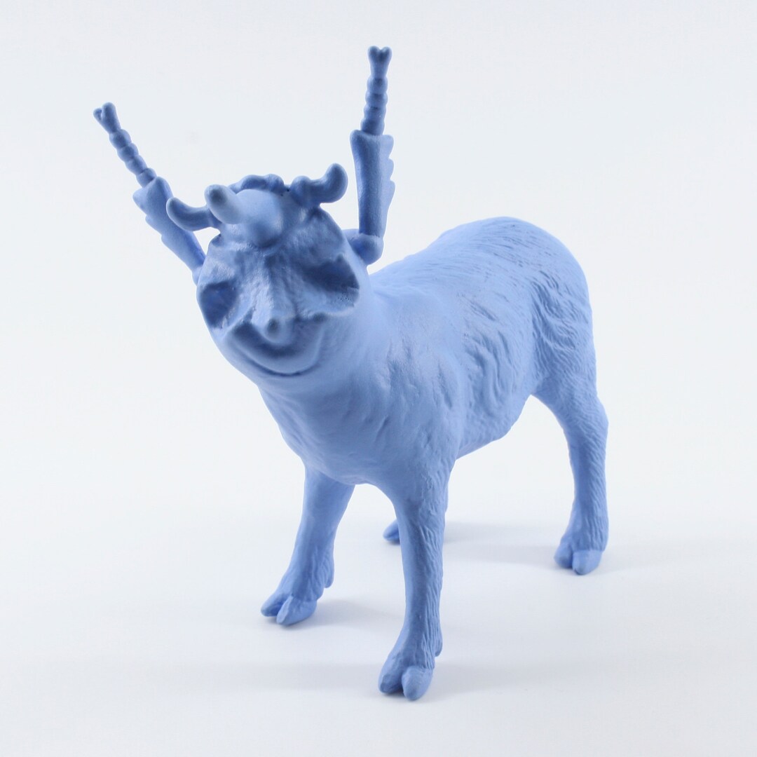 Matt Blue Goat Insect Hybrid Sculpture - Etsy