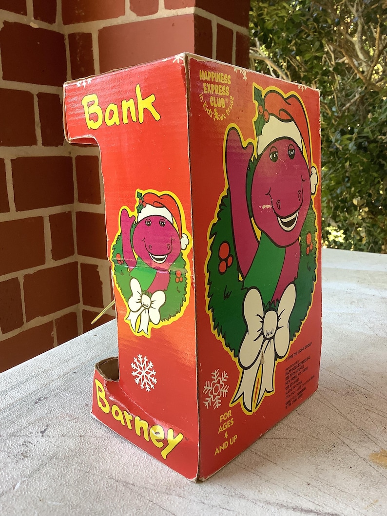 Barney 1993 Christmas Bank - Etsy