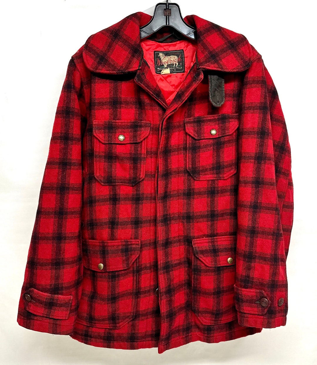 Vtg 60s Woolrich Buffalo Plaid Mackinaw Jacket 36 - Etsy