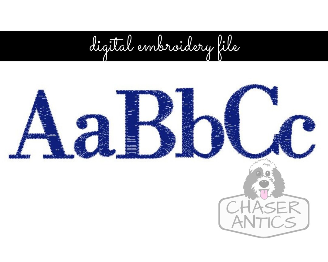 Times New Roman Block Monogram Embroidery Font Design PES DST and More ...