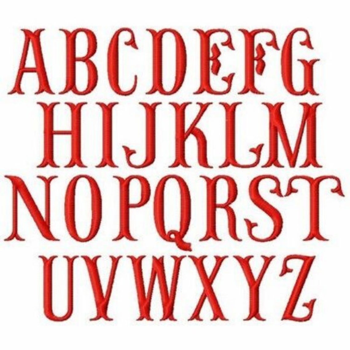 Fishtail Monogram Embroidery Font Design PES DST and More | Etsy