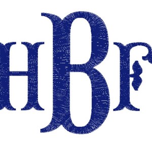 Fishtail Monogram Embroidery Font Design PES DST and More Alphabet 1 ...