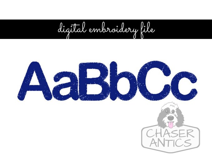 Rounded Ariel Block Monogram Embroidery Font Design PES DST and More ...