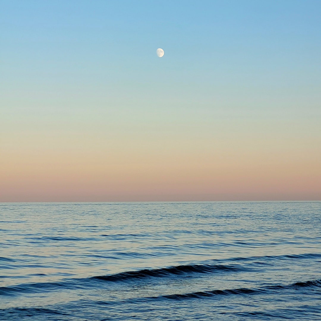 Moon Over Lake - Etsy