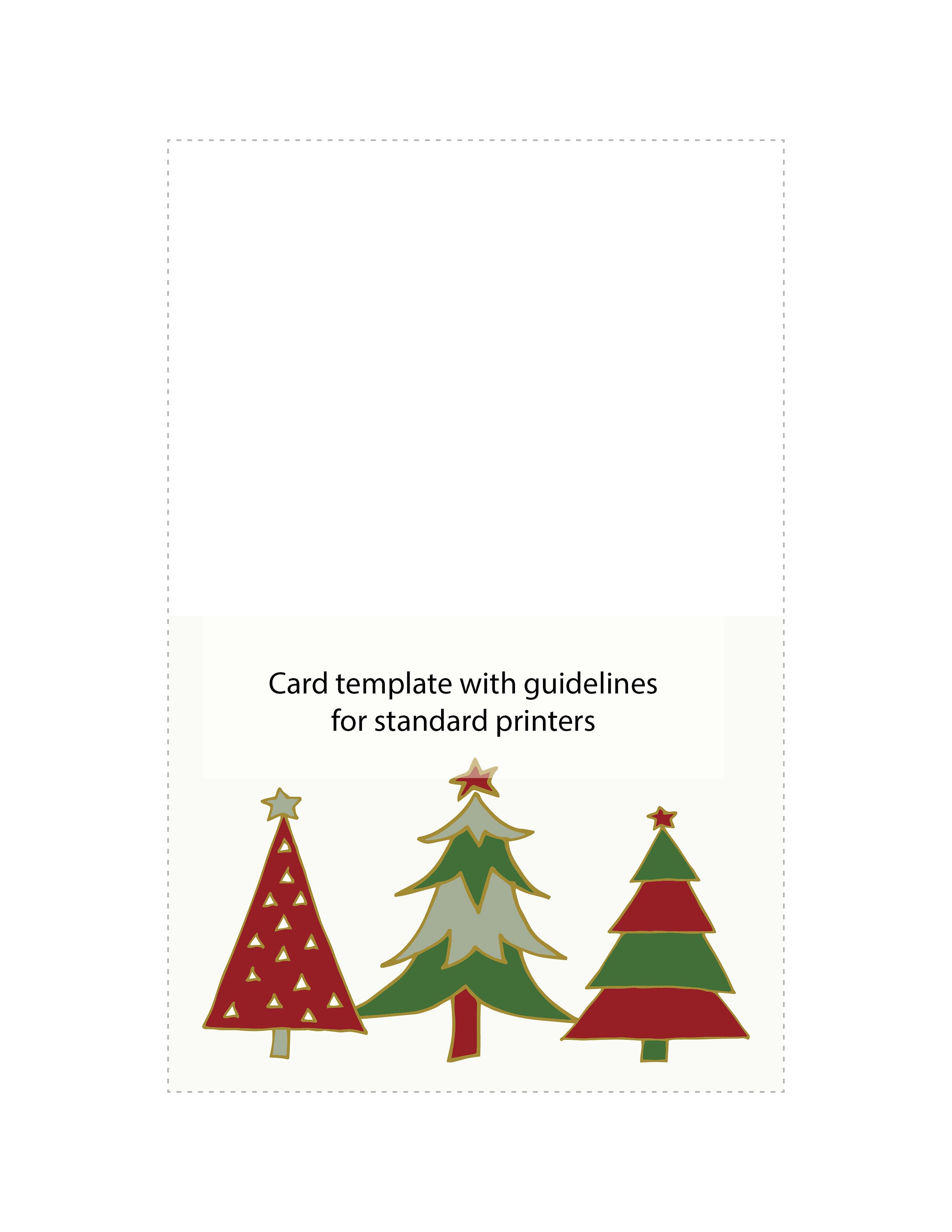 Printable Christmas Tree Cards Red and Green Christmas Tree - Etsy