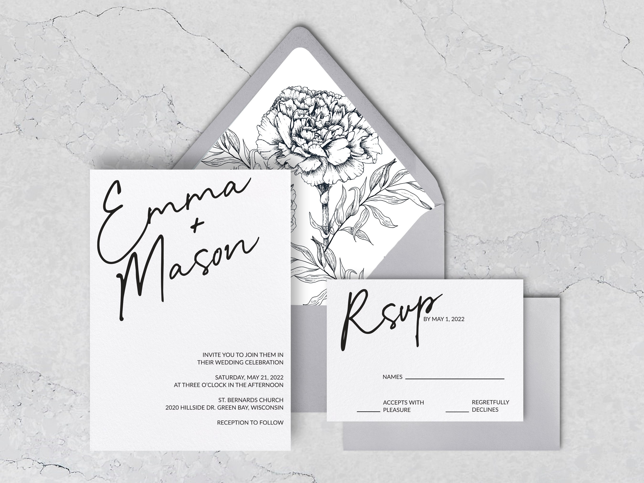 Thermography Printing Wedding Invitations