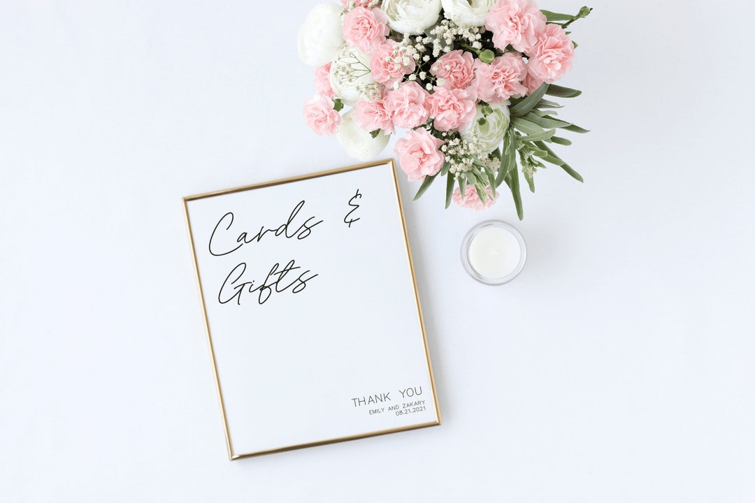 Cards and Gifts Sign, Thank You Sign, Wedding Signs, Gift Table Sign ...