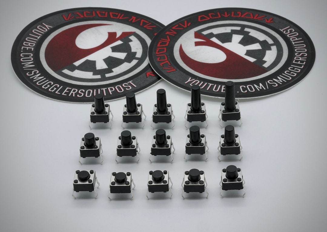 6x6mm Black Stem Tactile Switch (AV Micro Smd Stem Momentary Push ...