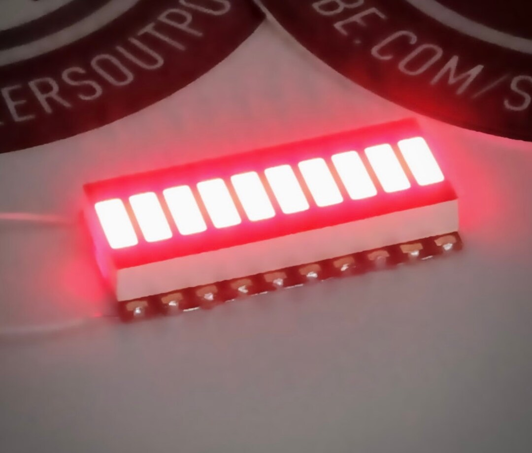 10-LED Segment Bar Graph - (RED) - Flat Style - Etsy