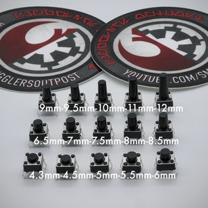 6x6mm Black Stem Tactile Switch (AV Micro Smd Stem Momentary Push ...