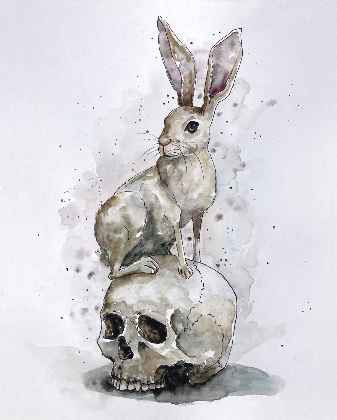 Vorpal Rabbit Art Print Watercolor Illustration - Etsy