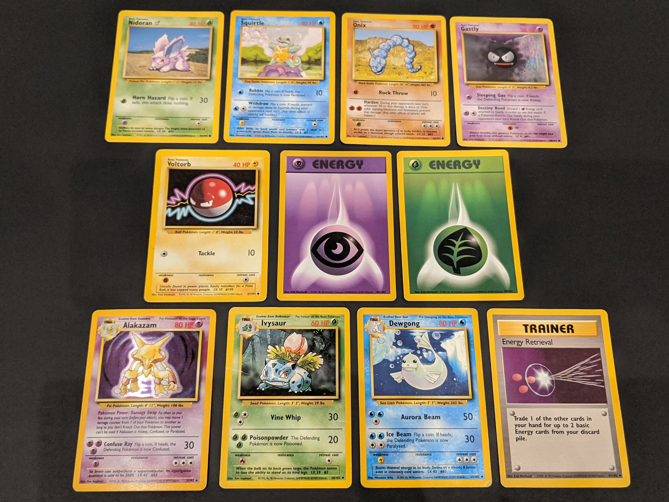 11 Pokemon Cards Base Set Repack Original Vintage Cards With - Etsy