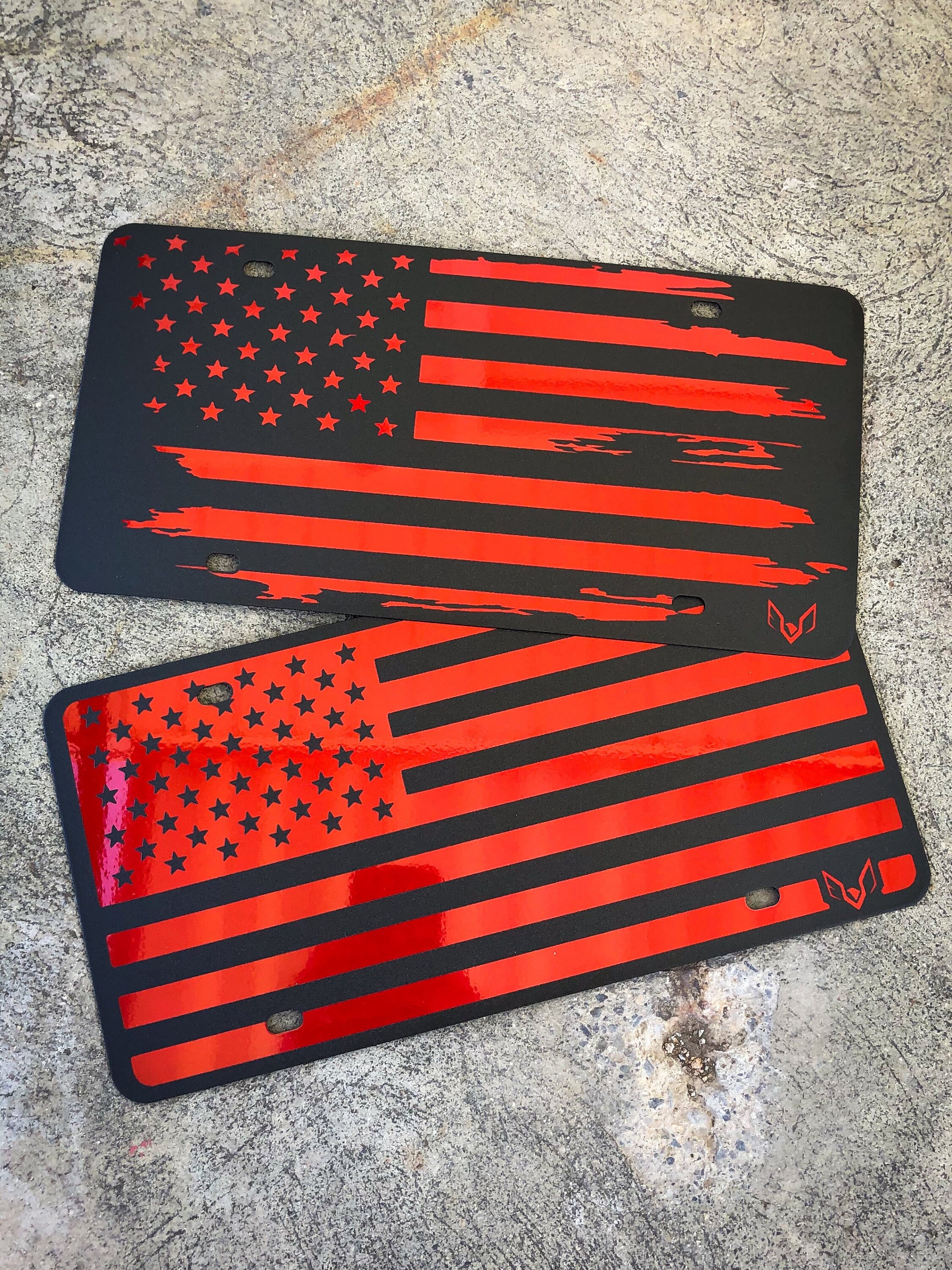 Candy Red American Flag License Plate - Etsy