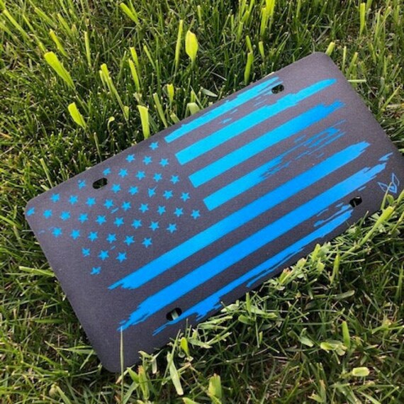 Blue American Flag License Plate | Etsy