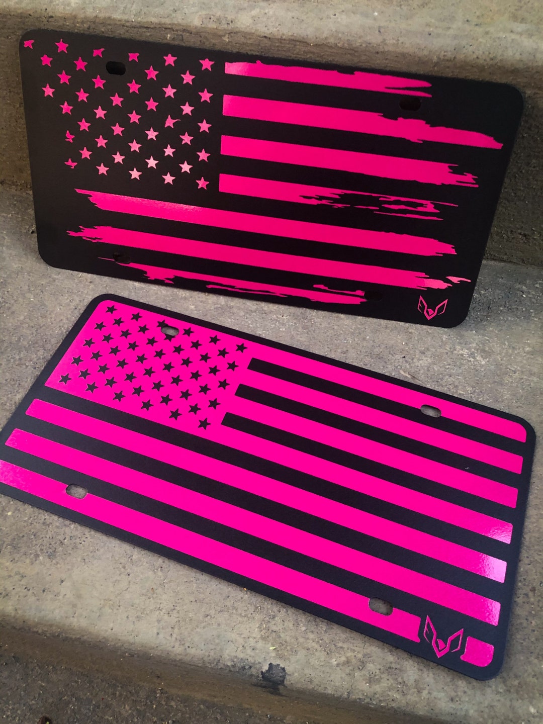 Pink American Flag License Plate - Etsy