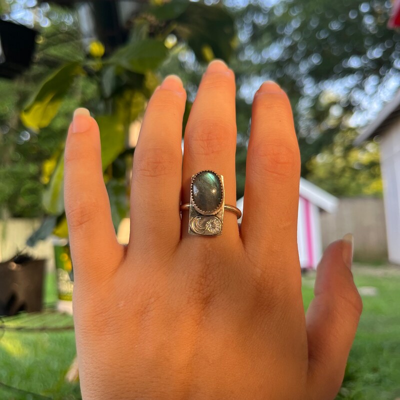 Labradorite Ring - Etsy