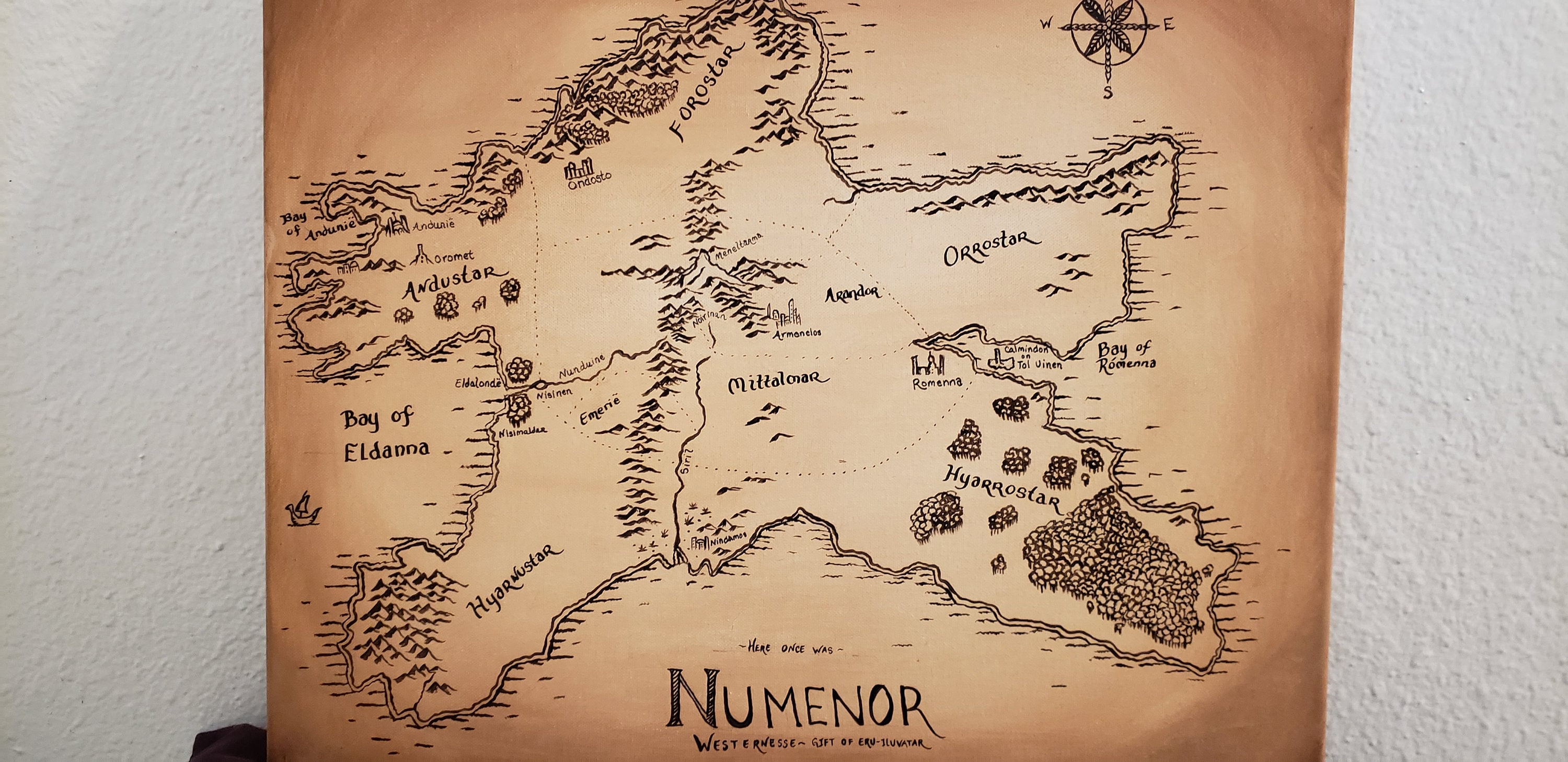 Map of Numenor - Etsy