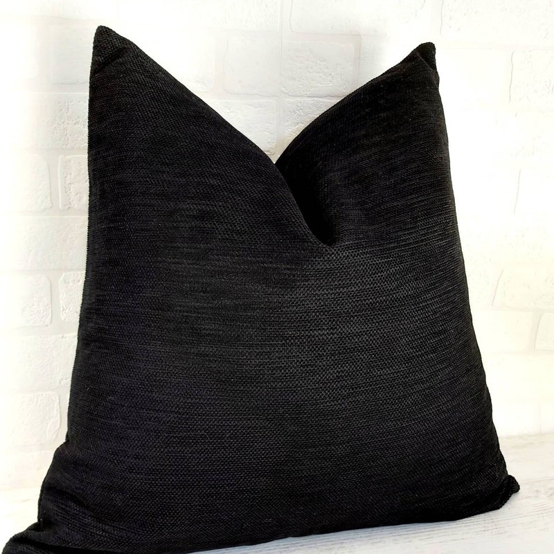 Black Pillow - Etsy