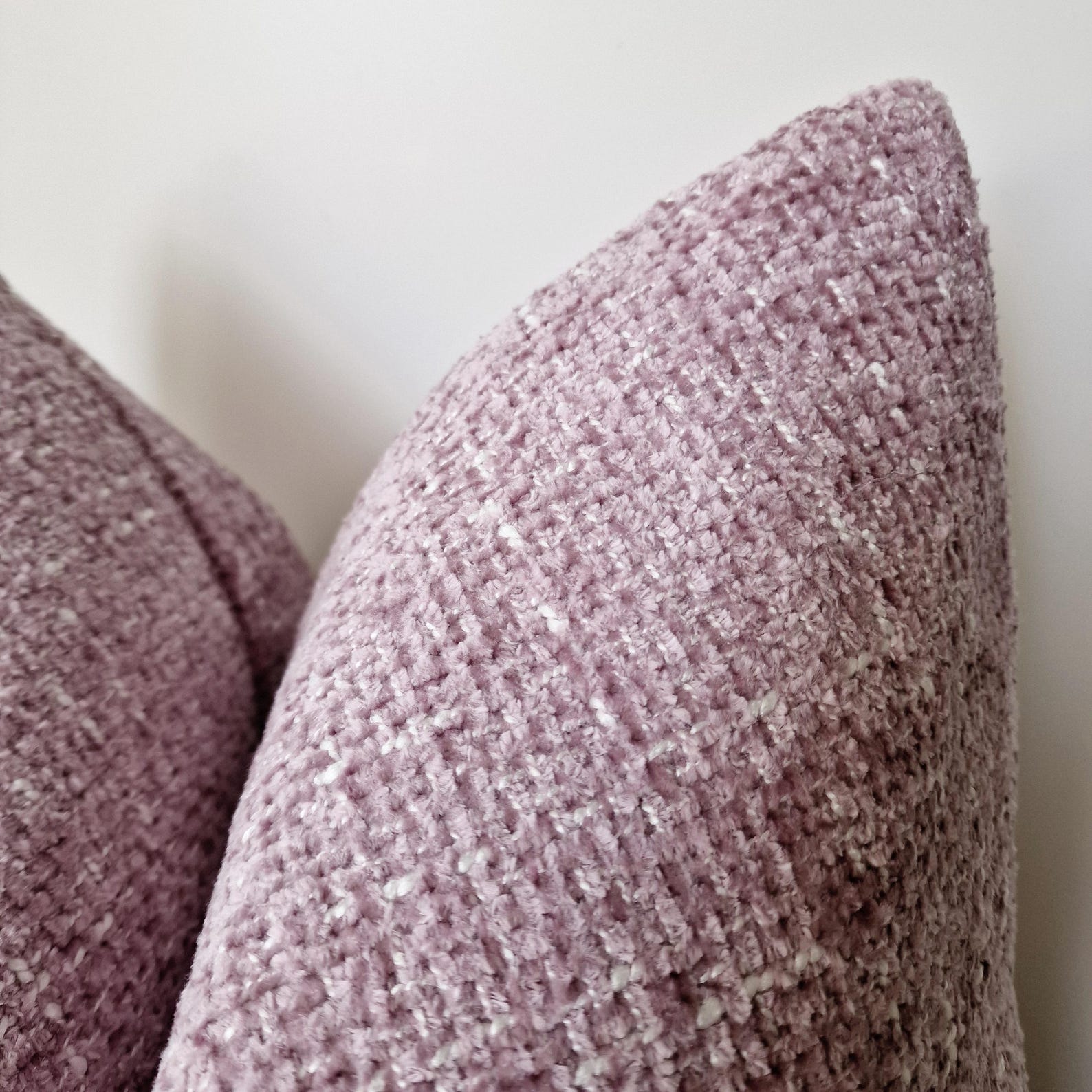 Light Purple Boucle Pillow Cover Modern Fluffy Lilac Cushion Textured ...