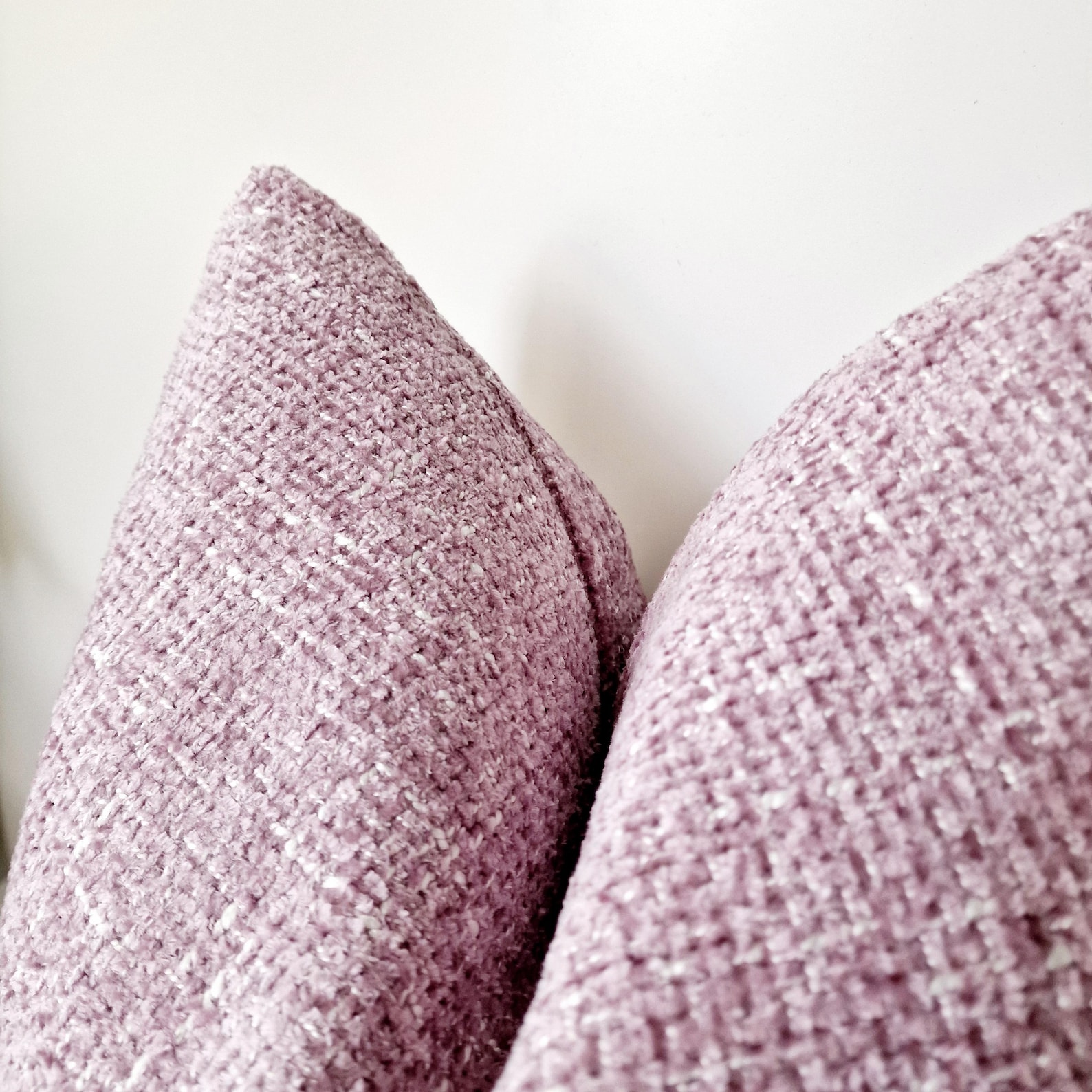 Light Purple Boucle Pillow Cover Modern Fluffy Lilac Cushion Textured ...