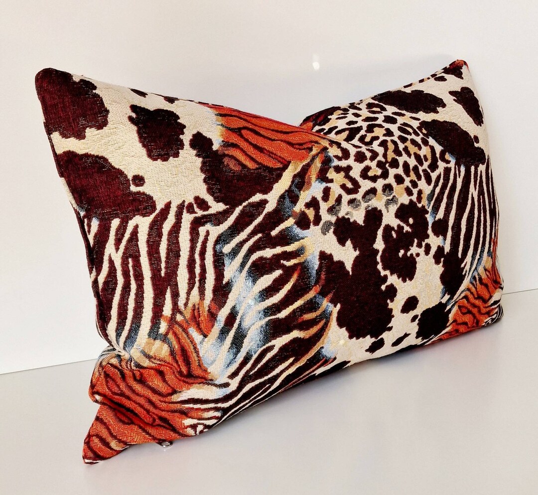 Animal Print Lumbar Pillow Cover Colorful Animal Print Lumbar Cushion ...