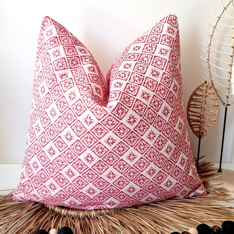 Red and Pink Pillow - Etsy