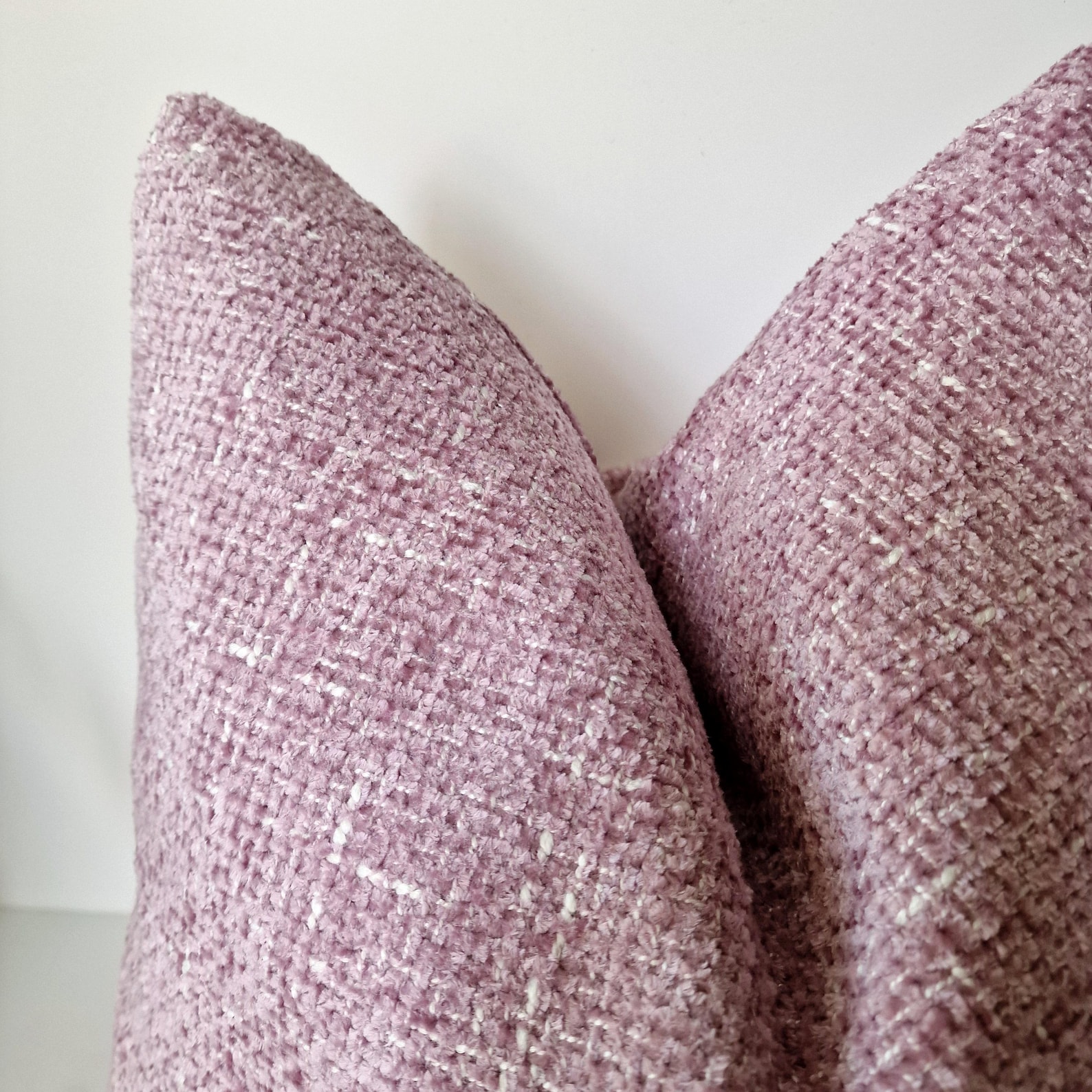 Light Purple Boucle Pillow Cover Modern Fluffy Lilac Cushion Textured ...