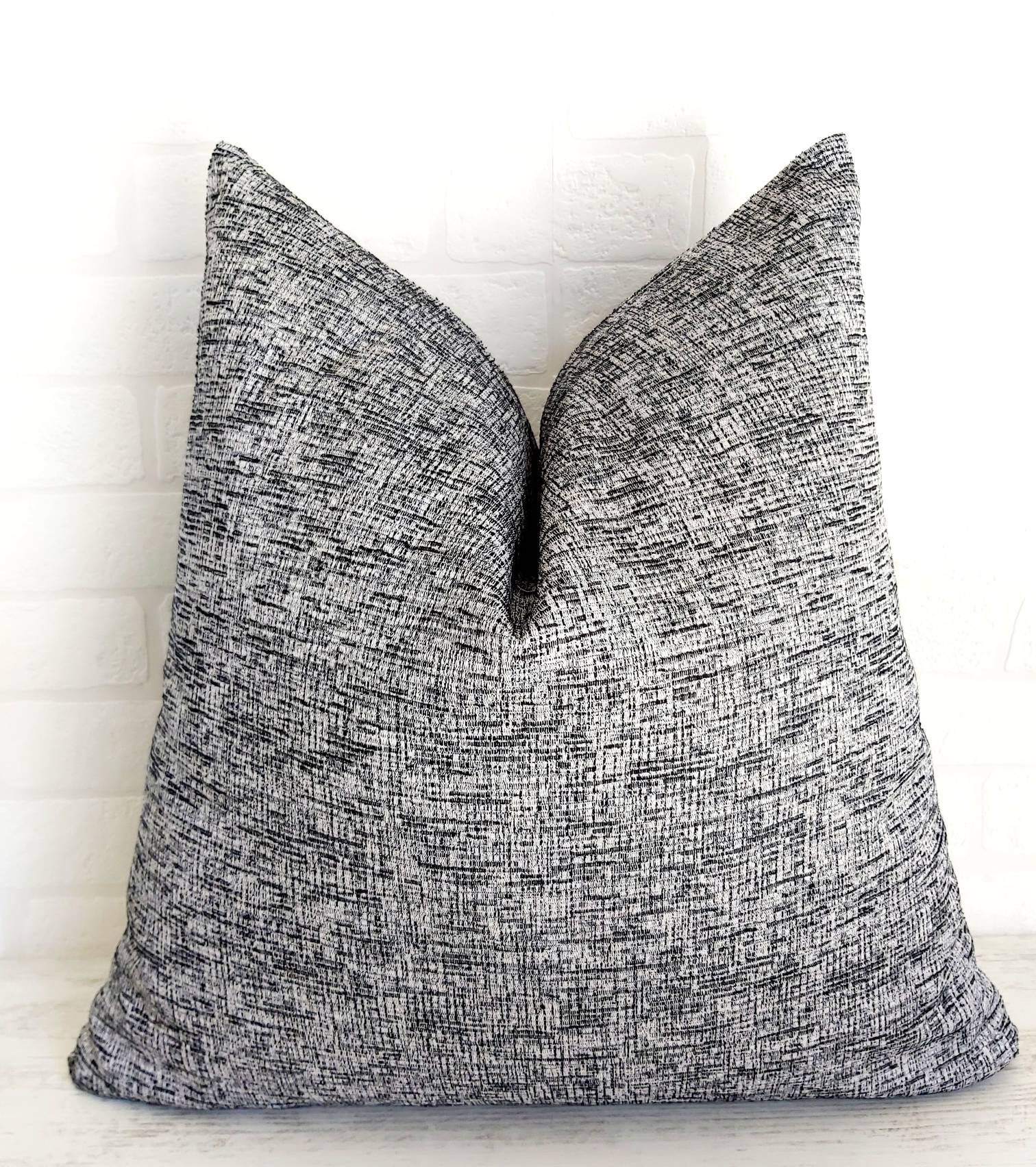 Melange Gray Pillow Gray Woven Pillow Gray Farmhouse Pillow - Etsy UK