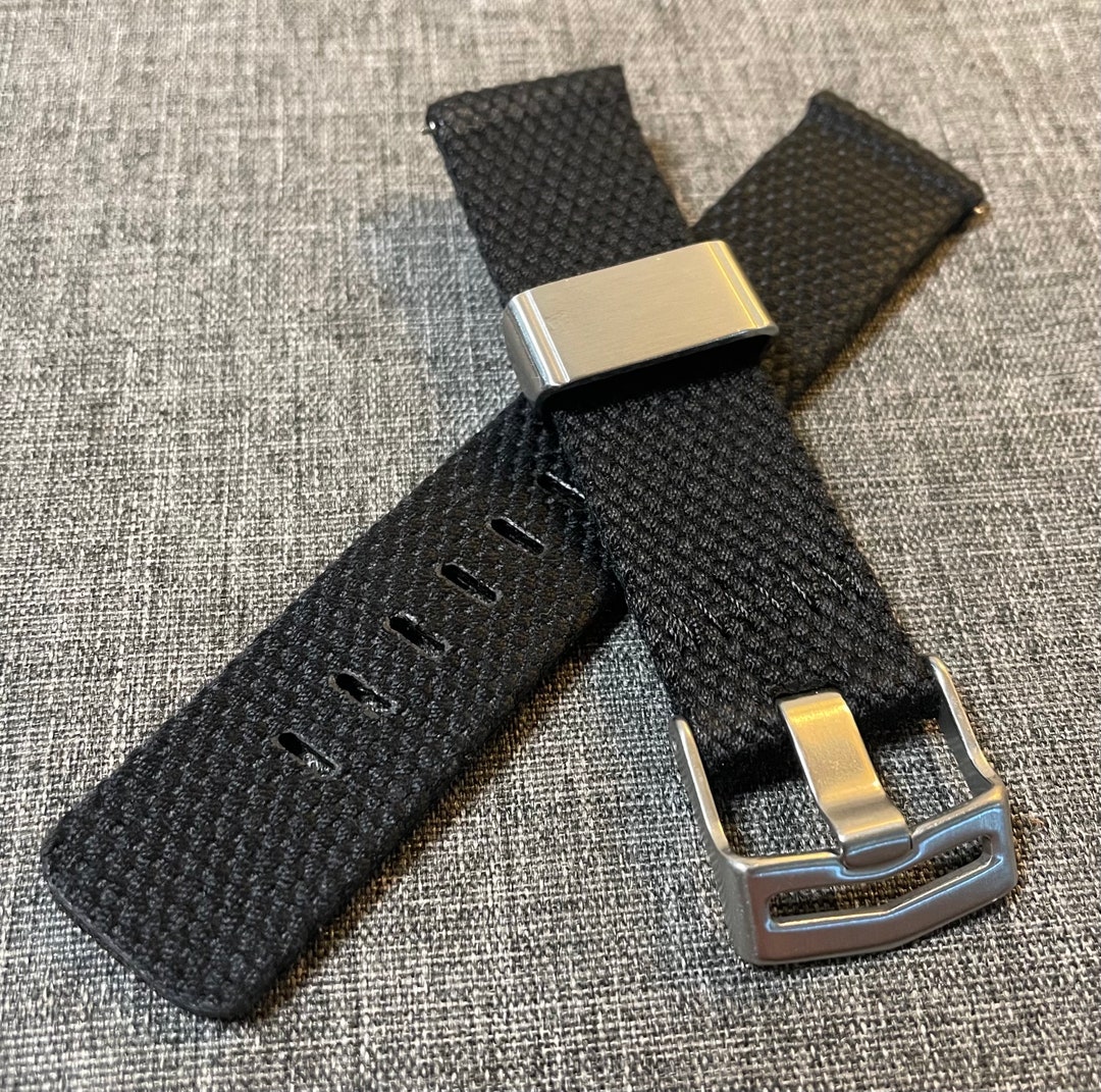 Premium Nylon Sports Strap / Matte Black / Steel Hardware Kit - 20mm ...