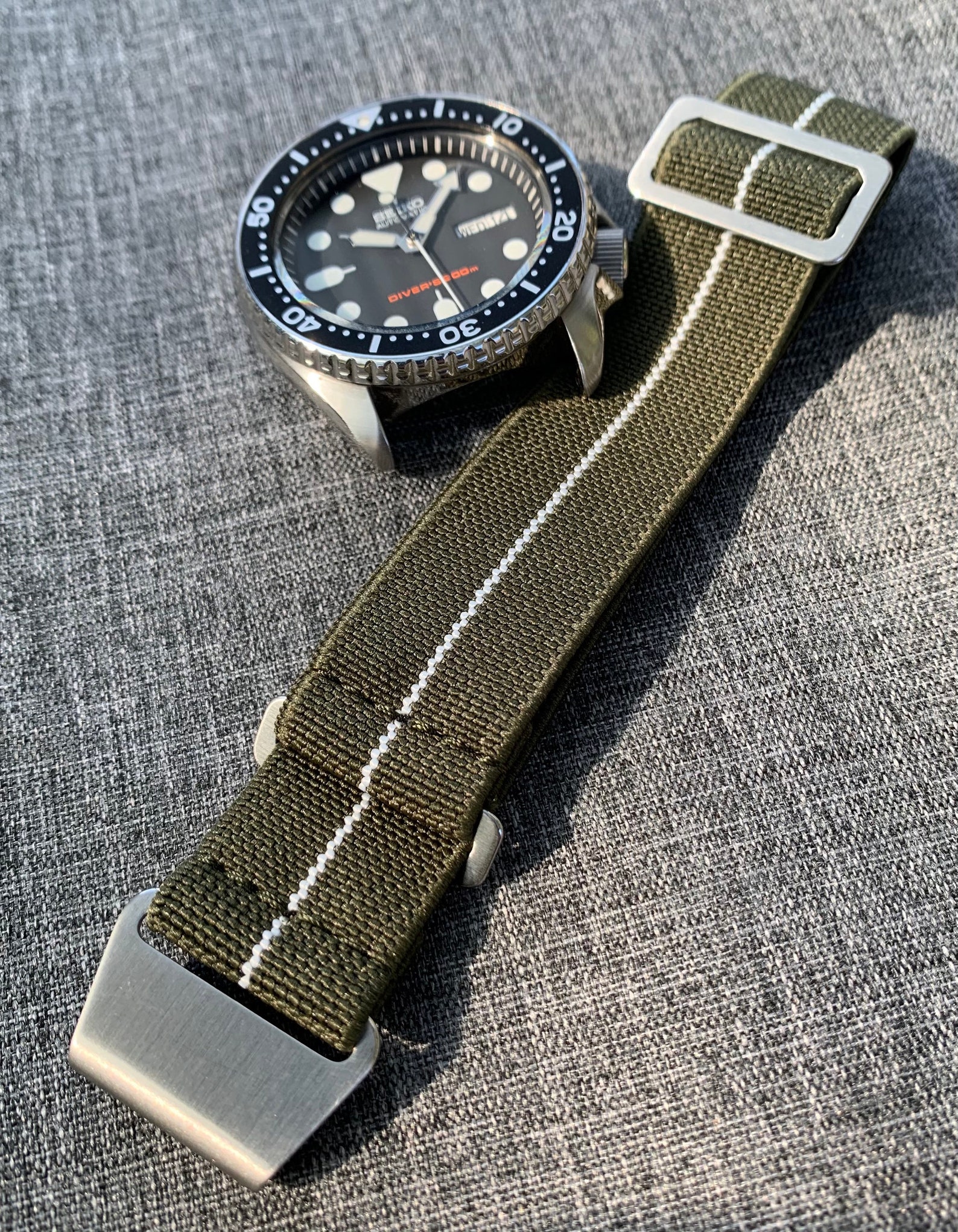 French Marine Nationale Nylon Watch Strap / Military Green | Etsy