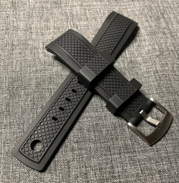 3rd Gen FKM Rubber Waffle Summit Strap / Black / 20/22mm / - Etsy