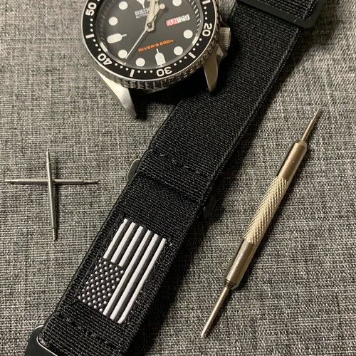 US Military / Marine Nationale Nylon Watch Strap / Stainless - Etsy