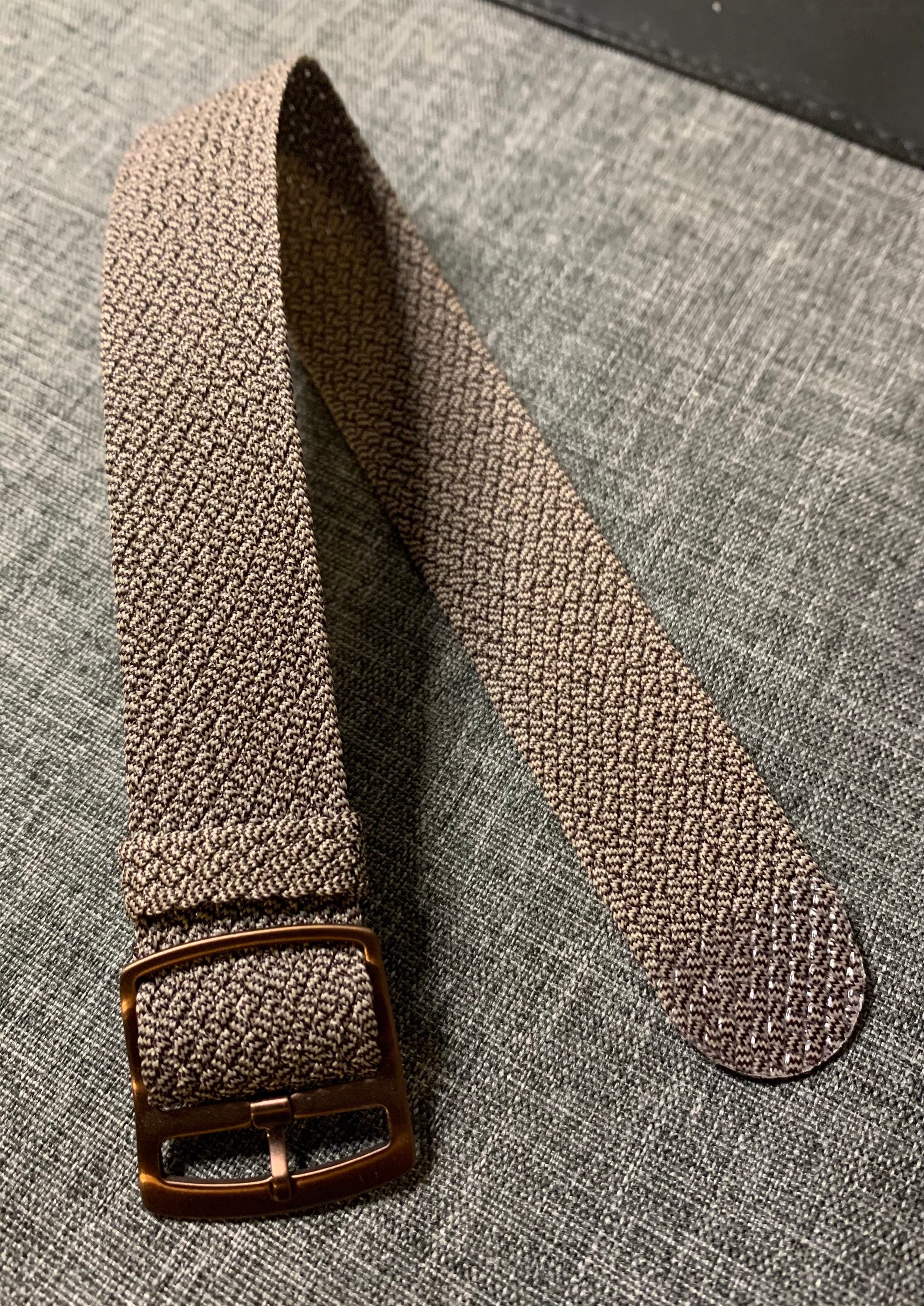 Stylish Single Pass Perlon Watch Strap / Black Grey Weave / | Etsy