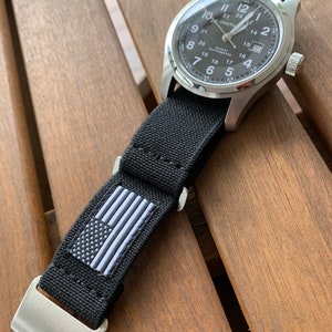 US Military / Marine Nationale Nylon Watch Strap / Stainless Steel ...